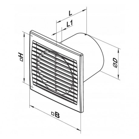 Wentylator domowy Fi100 VENTS 100STH z higrostatem VENTS